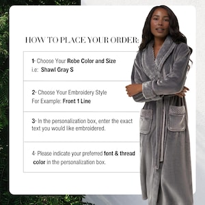 Super Plush Custom Name Robe - Long Embroidered Bathrobe, Women's ...