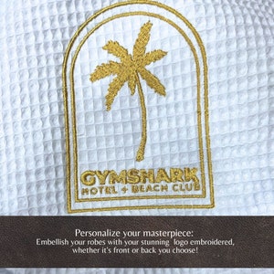 Custom Logo Robes | Personalized Waffle Weave Robe, Embroidered ...