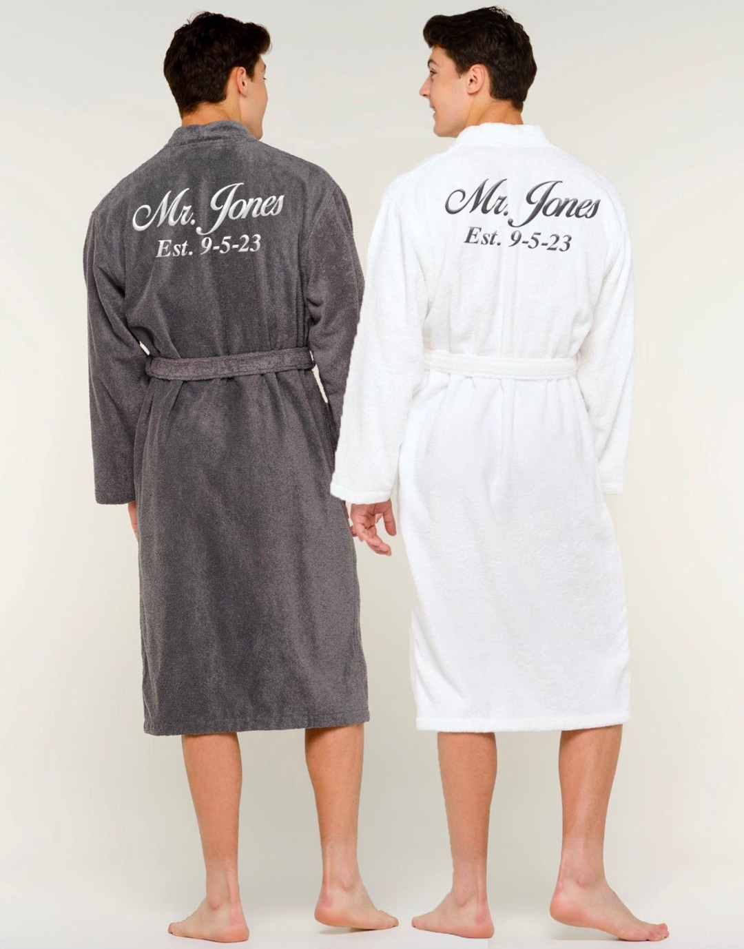 Gay Couple Robes - Customizable His & His Terry Cloth Monogram Cotton ...