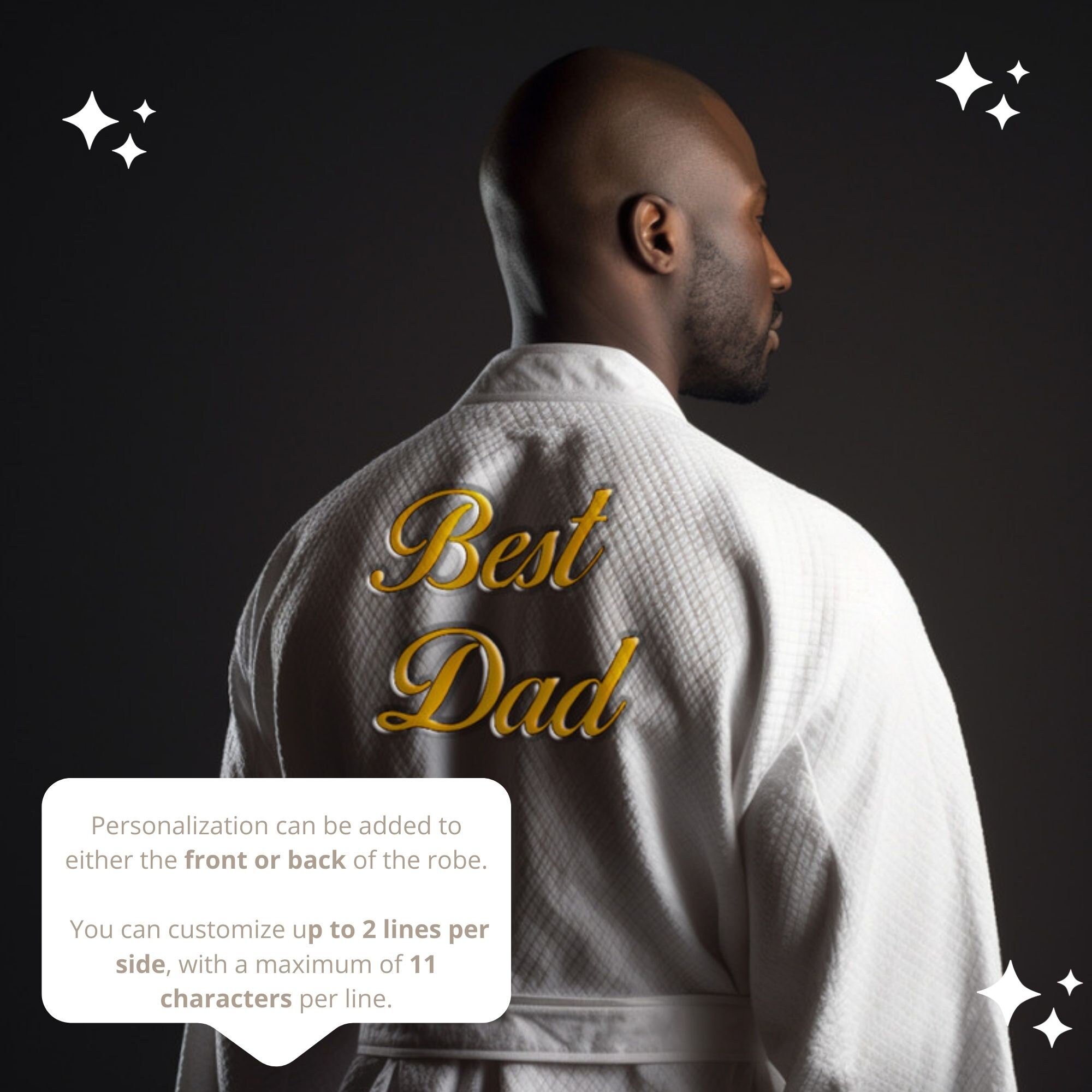 Custom Father's Day Waffle Weave Robe for Him Best Dad - Etsy