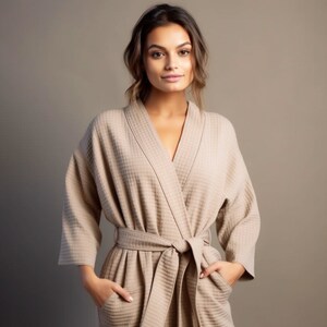 Custom Father's Day Waffle Weave Robe for Him Best Dad Man Embroidered ...