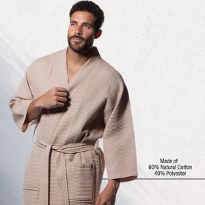 Custom Father's Day Waffle Weave Robe for Him, Best Dad Embroidered ...