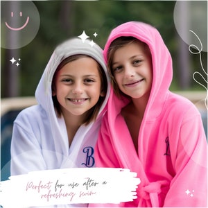 Personalized Hooded Robes for Kids, Flannel Robe, Plush Kimono ...