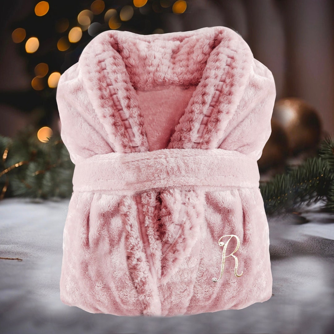 Personalized Plush Robe, Ultra Soft & Cozy, Plus Size Fleece Robe for ...