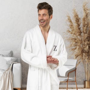 Personalized Men's Robe - Custom Fleece Bathrobe for Husband & Fiance ...