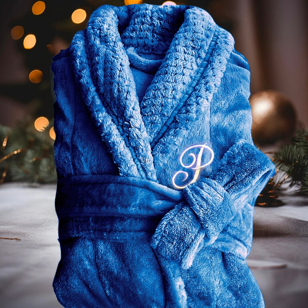 Embroidery Robe Custom Warm Soft Bathrobe for Women, Perfect for Mother ...