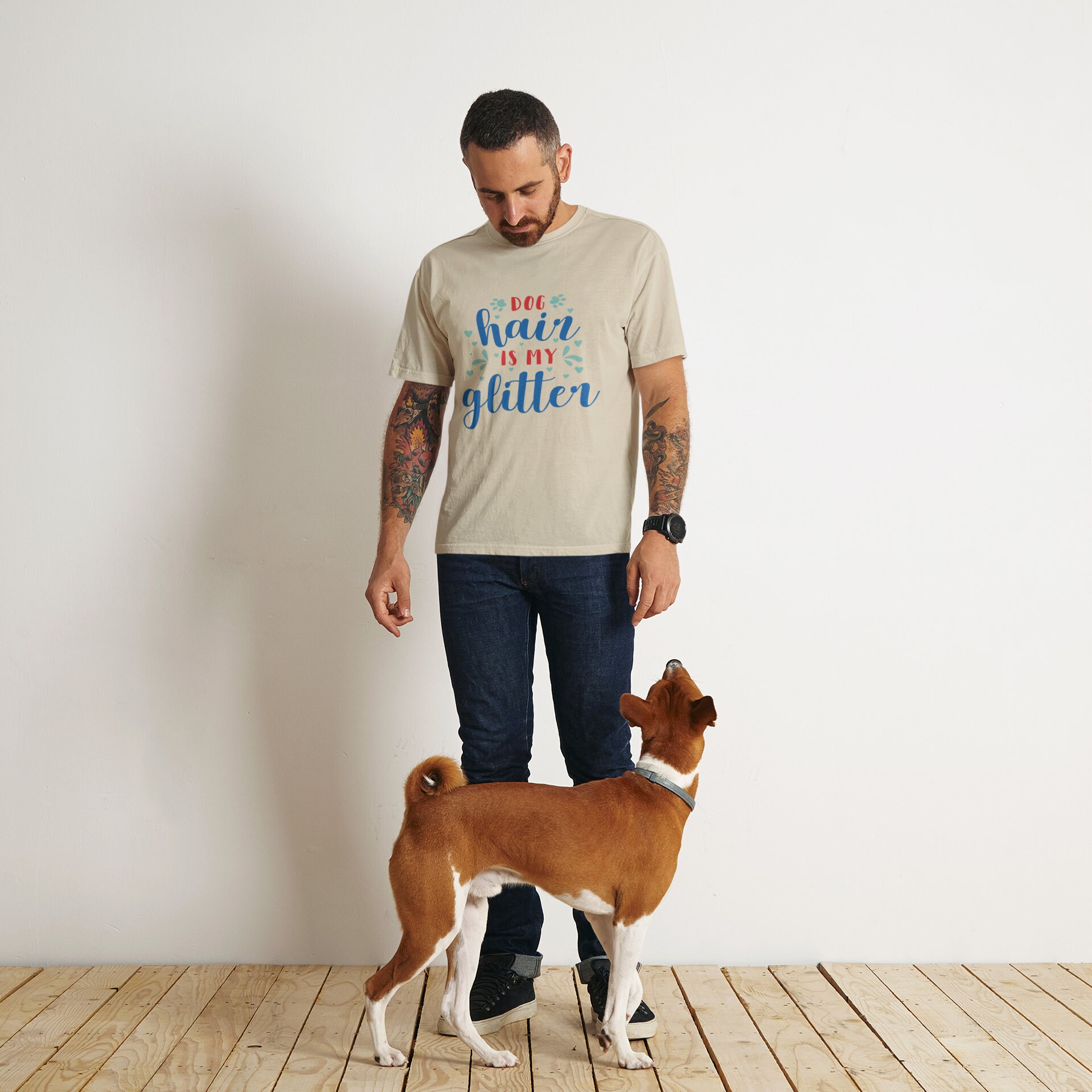 Dog Hair is My Glitter T-shirt Cute Pet Owner Stylish Tee Adorable and ...