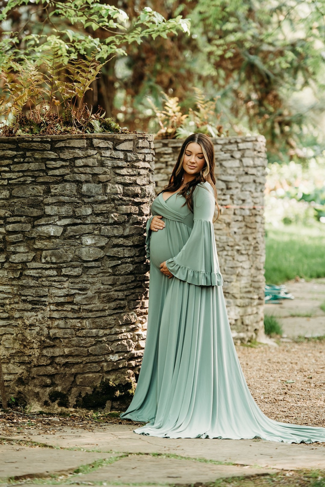 Miranda Sage Green Maternity Dress for Pictures Green - Etsy Miranda Sage Green Maternity Dress for Pictures Green - Etsy