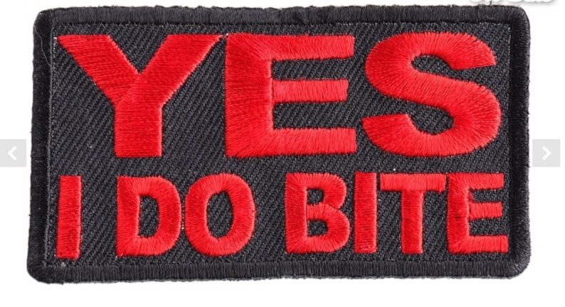 Yes I Do Bite Funny Iron on Patch Authentic Funny Biker - Etsy