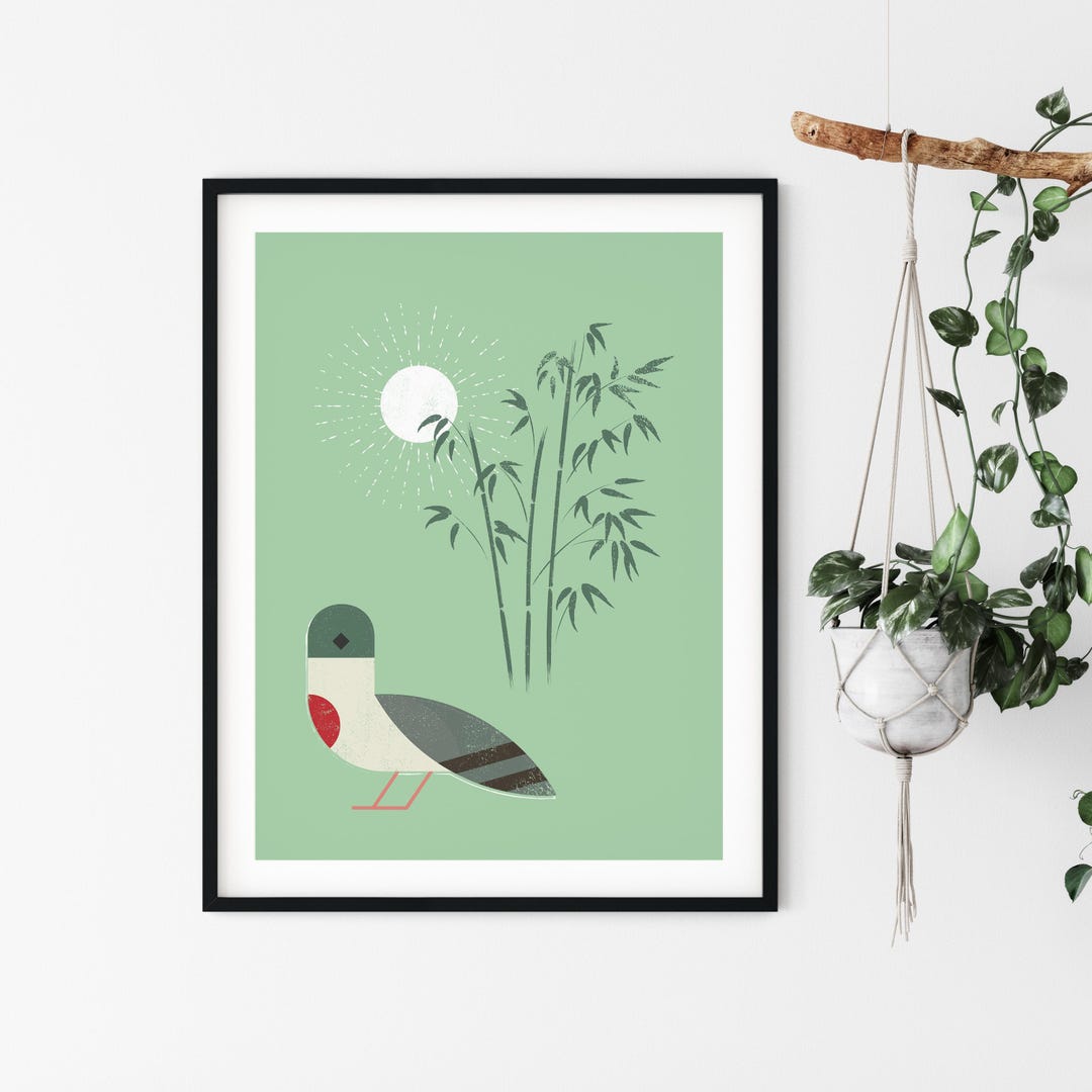 Luzon Bleeding-heart Dove Art Print: Geometric Abstract Bird Decor ...