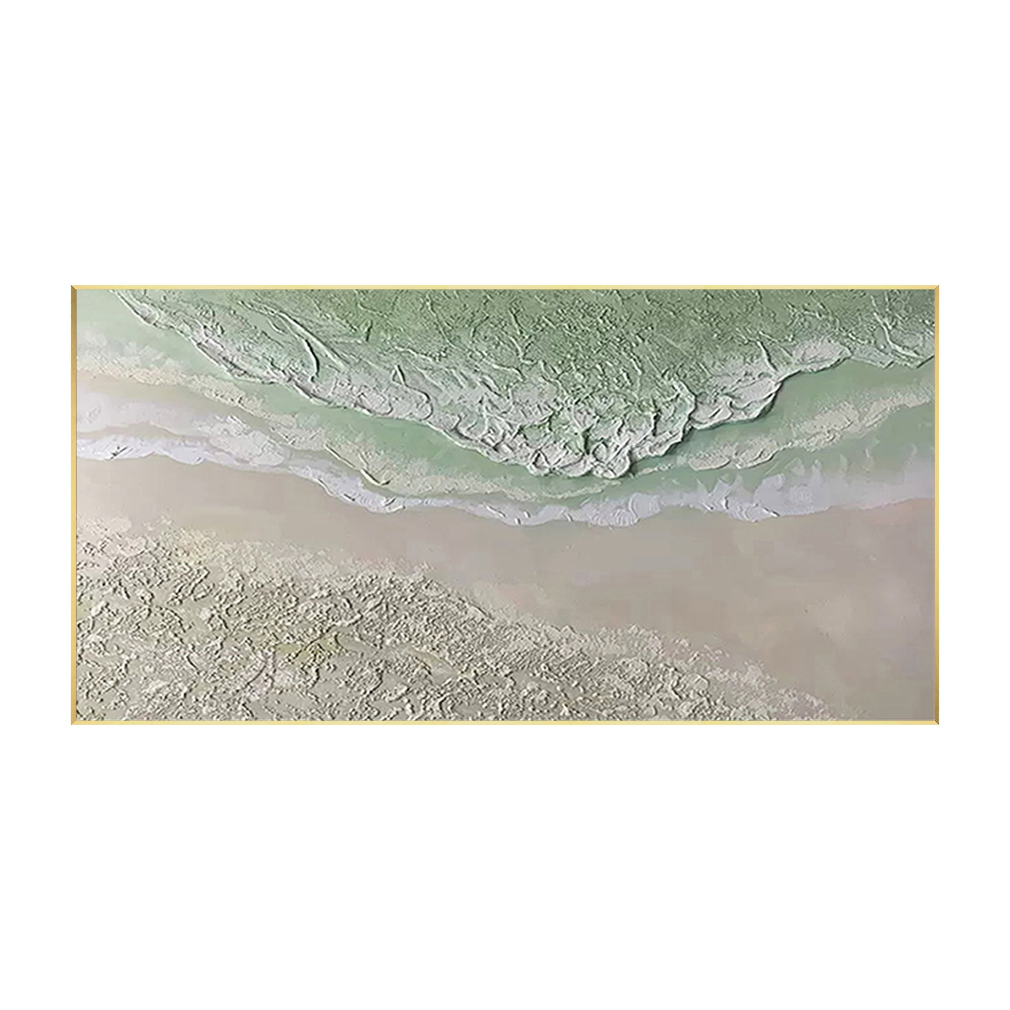 Seascape Beach 3D Heavy Texture Painting on Canvas Beige - Etsy