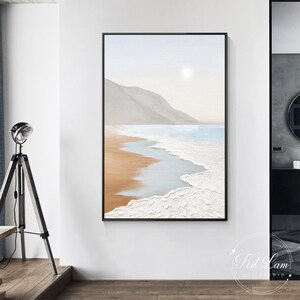 Sunrise Sea Mountain Painting on Canvas Seascape Painting Sea Waves ...
