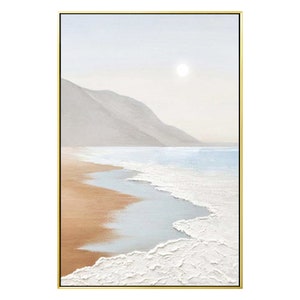 Sunrise Sea Mountain Painting on Canvas Seascape Painting Sea Waves ...