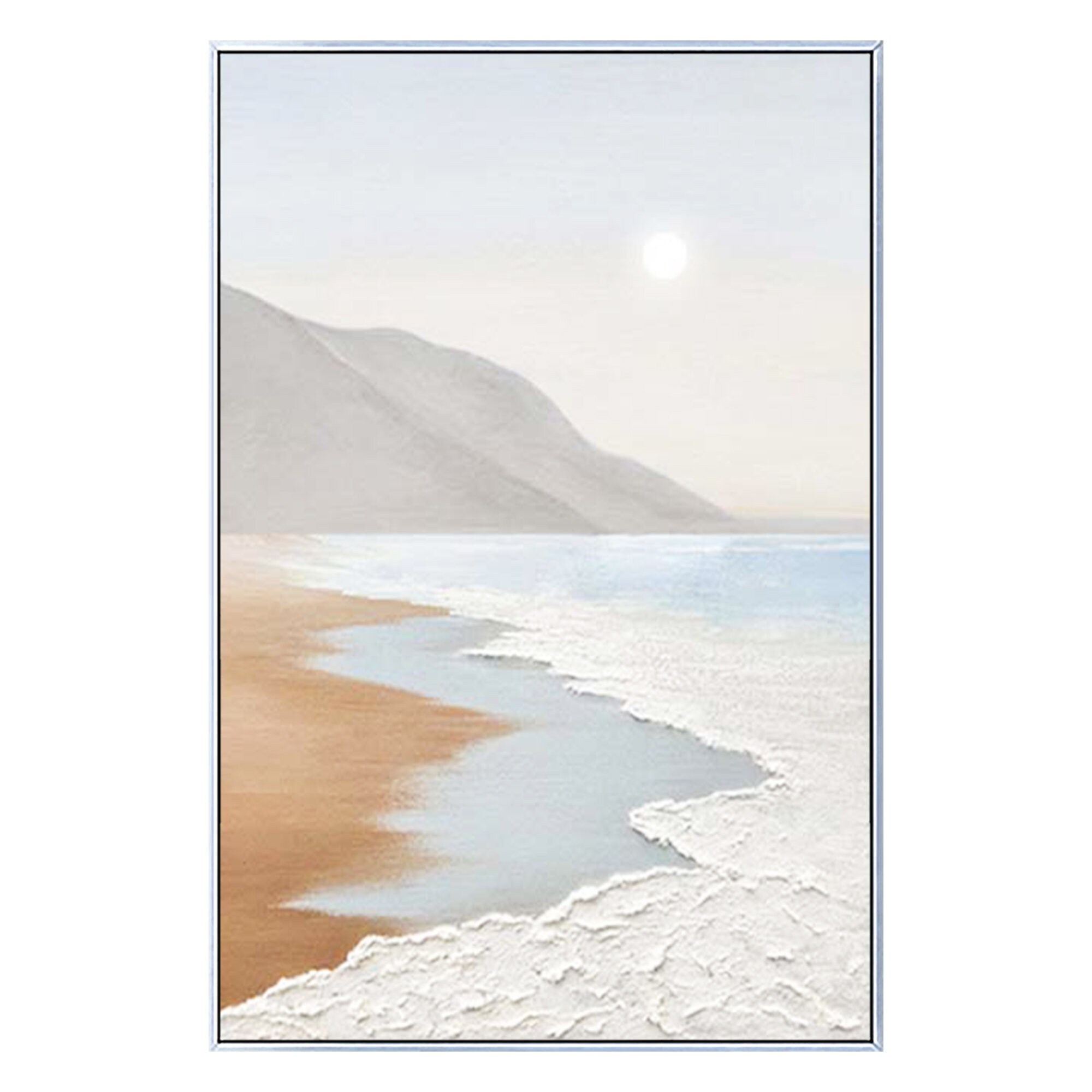 Sunrise Sea Mountain Painting on Canvas Seascape Painting Sea Waves ...