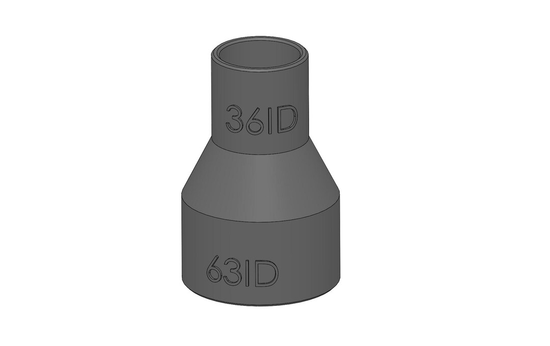 Vacuum Adapter 63mm to 36mm 63ID 36ID – Dust Collector Hose Fitting for ...