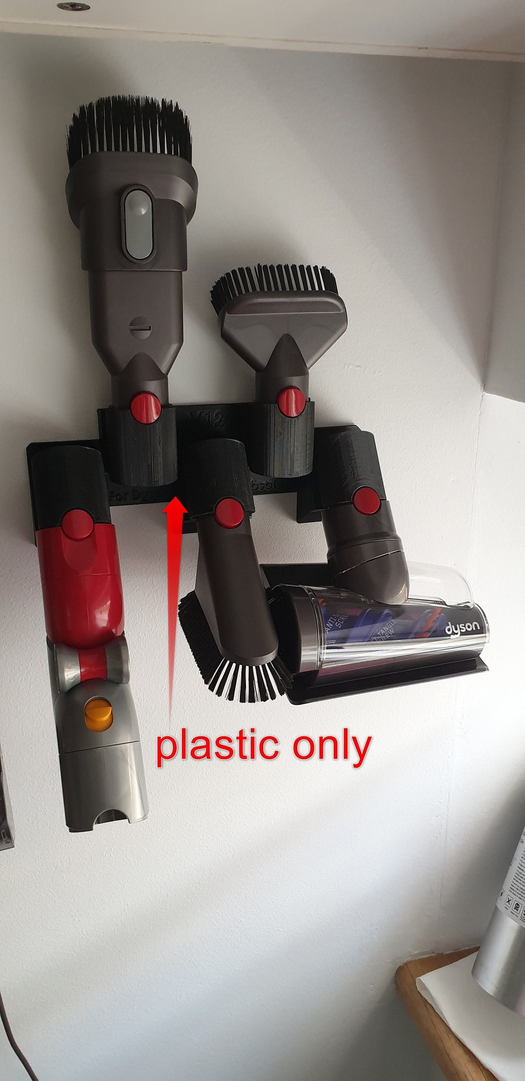 Dyson V12 Wall Mount Accessory Attachment Storage Rack Holder for 5 ...