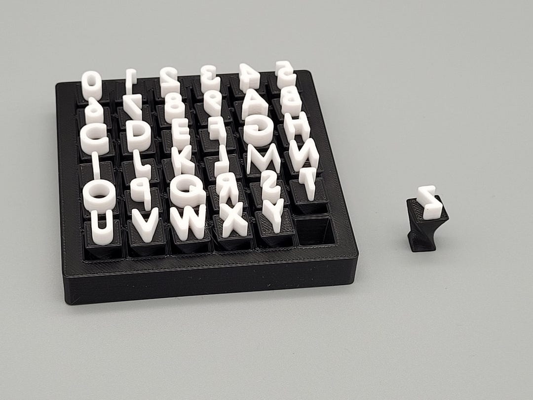 Clay Letter Stamps Set – Uppercase A-Z + Numbers 0-9 | Ceramic Alphabet ...