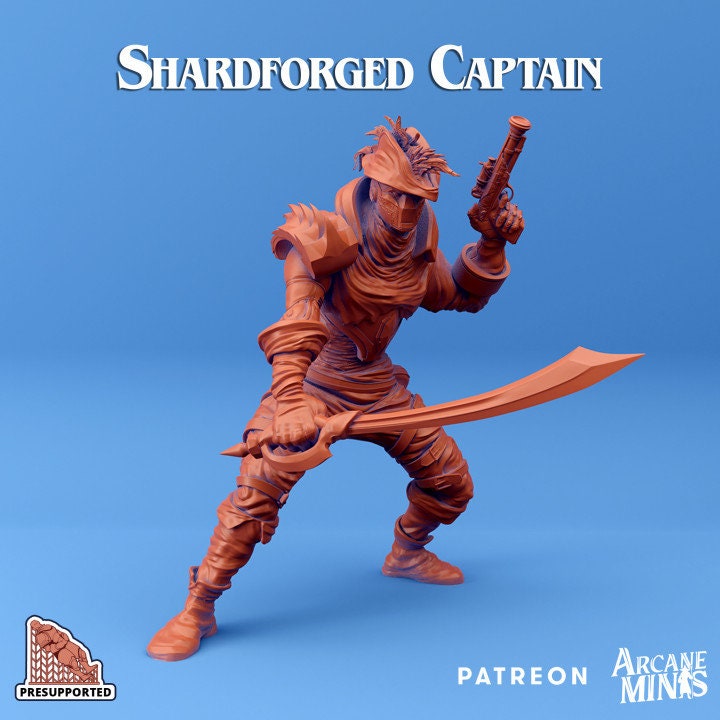 Shardforged / Warforged Captain 28mm Miniatures for Roleplay Games ...