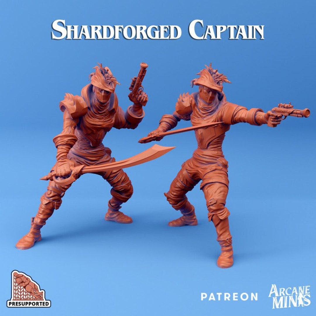 Shardforged / Warforged Captain 28mm Miniatures for Roleplay Games ...