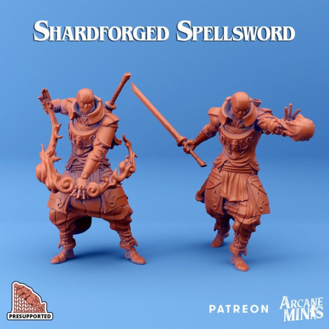 Shardforged / Warforged Spellsword 28mm Miniatures for Roleplay Games ...