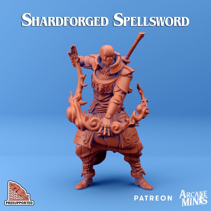 Shardforged / Warforged Spellsword 28mm Miniatures for Roleplay Games ...