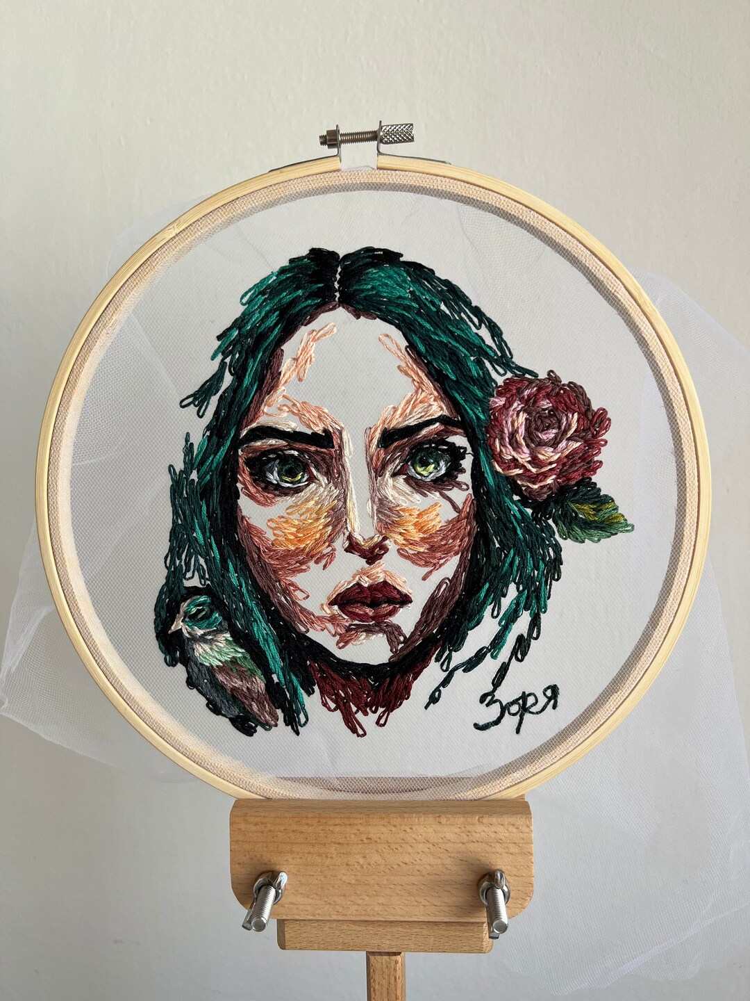 Hand Embroidery, Facial Feature Study - Etsy