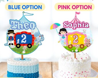 Circus Cake Topper Digital - Etsy