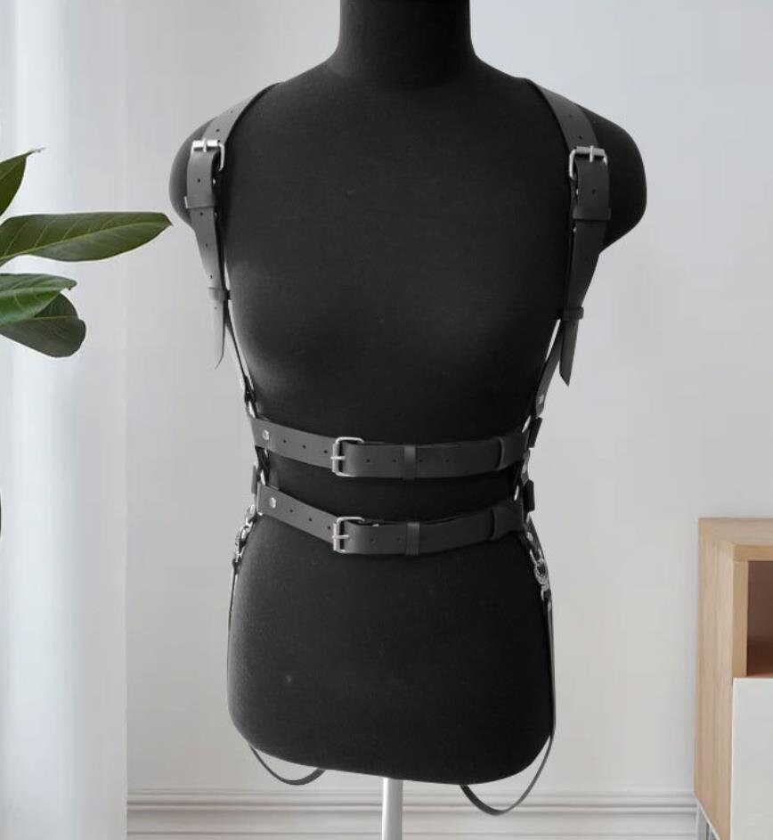 Belt Women's Gothic, Leather Chest Strap, Fashion Top Strap, Adjustable ...