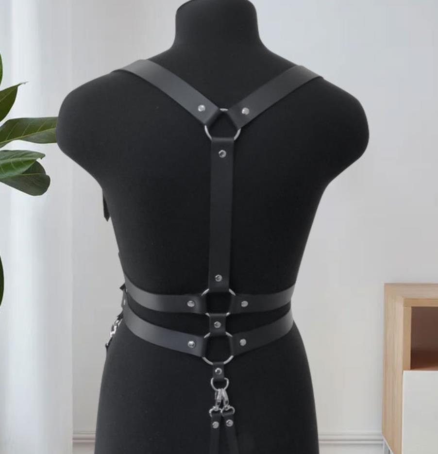 Belt Women's Gothic, Leather Chest Strap, Fashion Top Strap, Adjustable ...