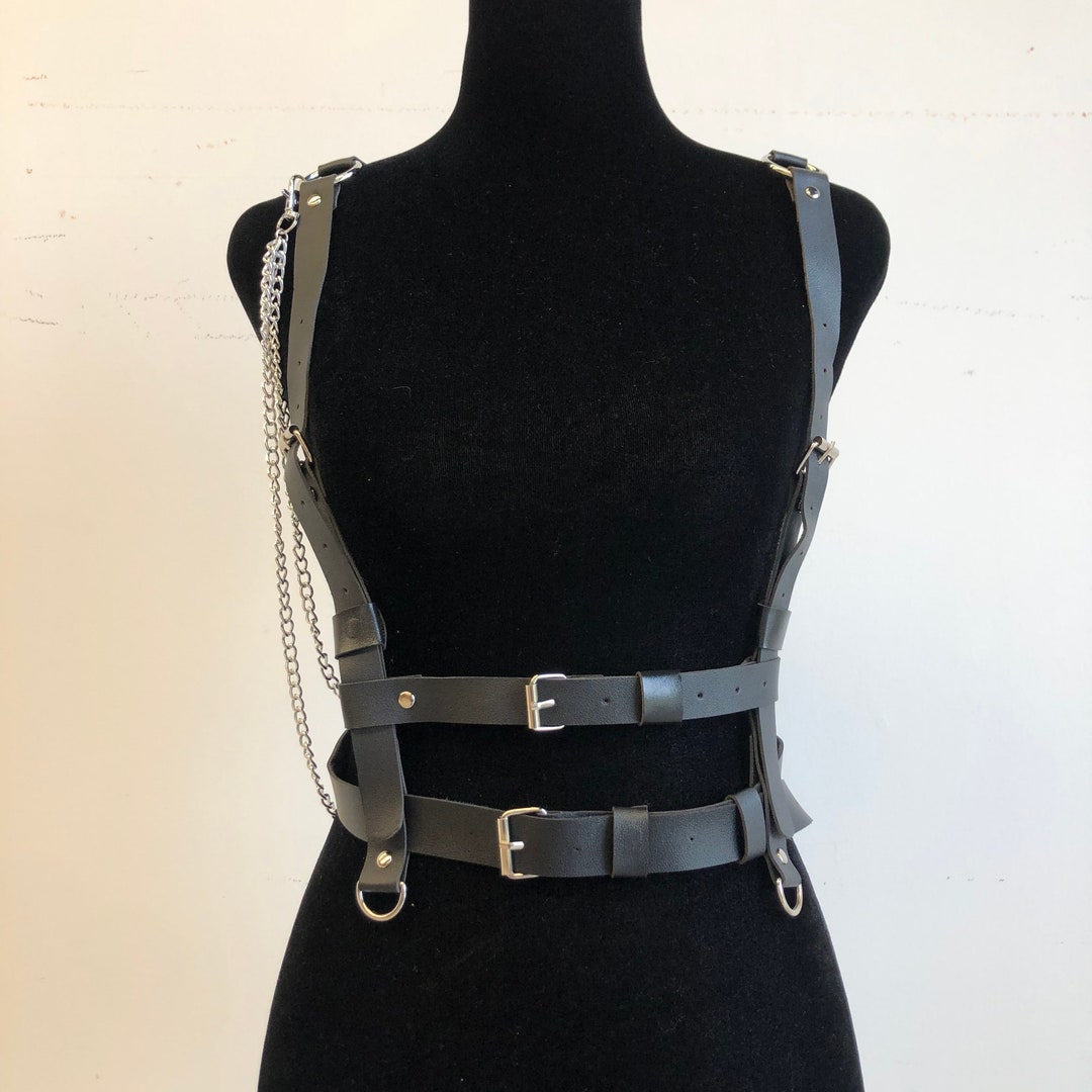 Vintage Leather Top Chain, Women's Bra Safety Belt Belt, Belt Body ...