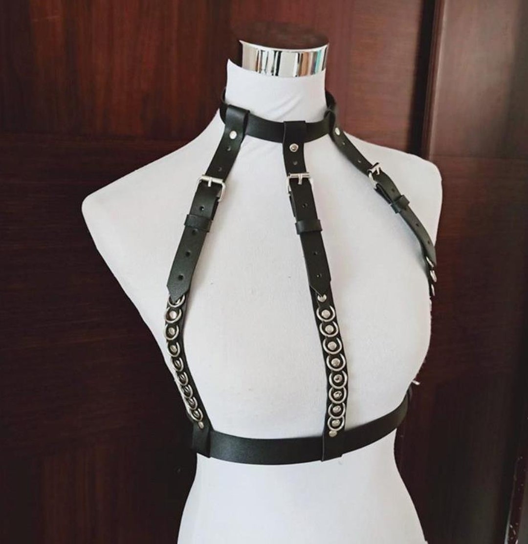 Binding Collar Belt Leather Strap, Leather Belt, Gothic Strap, Leather ...