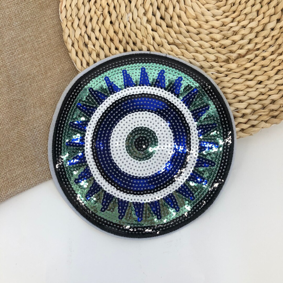 Sequin Evil Eyes Iron Patch - Etsy