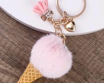 Ice Cream Cone Keychain Ice Cream Acrylic Charm Summer - Etsy