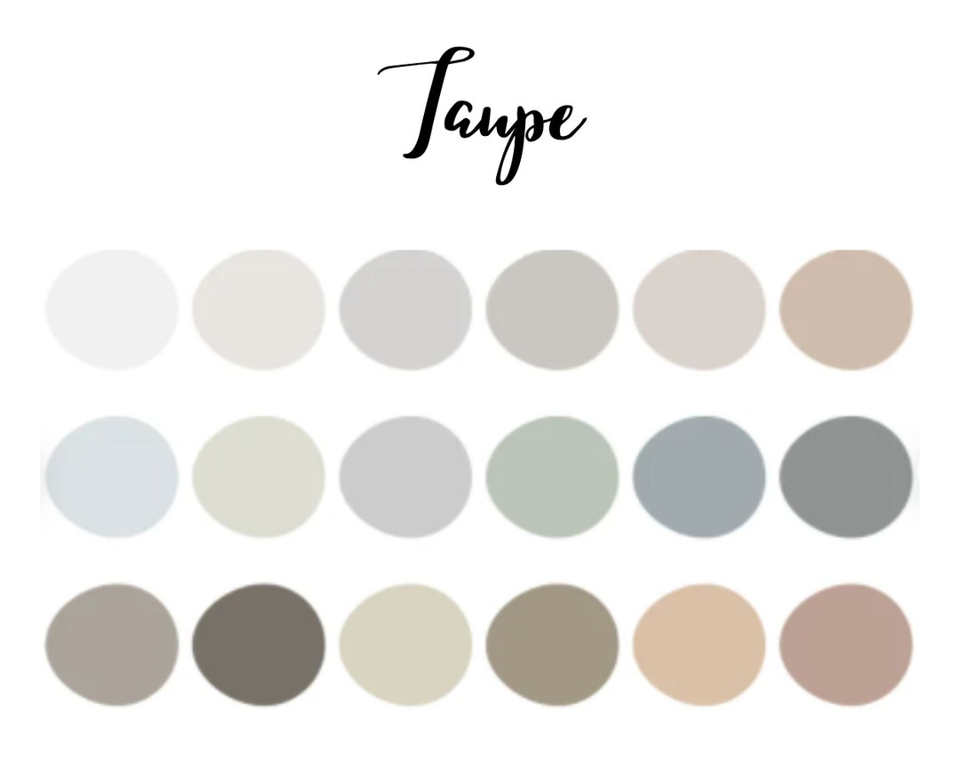 Taupe Color Palette Most Popular Hexadecimal Color Codes 18 - Etsy UK