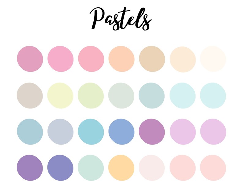 Procreate Pastels Color Palette Trending Hexadecimal Color Codes 28 ...
