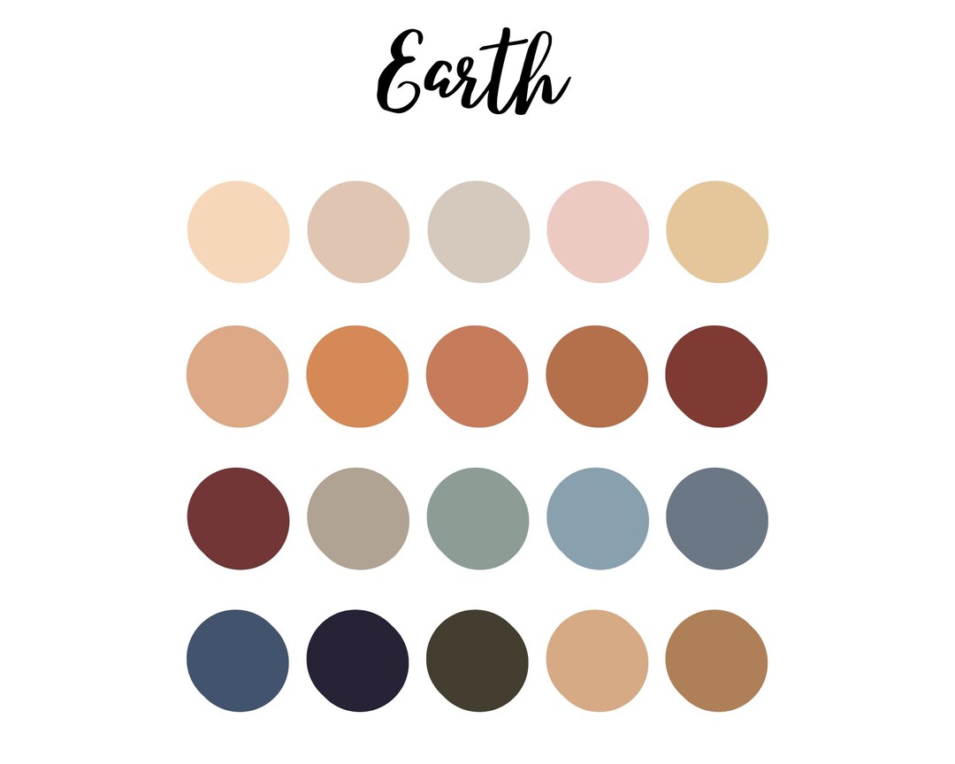 Earth Color Palette Most Popular Hexadecimal Color Codes 20 Trendy ...