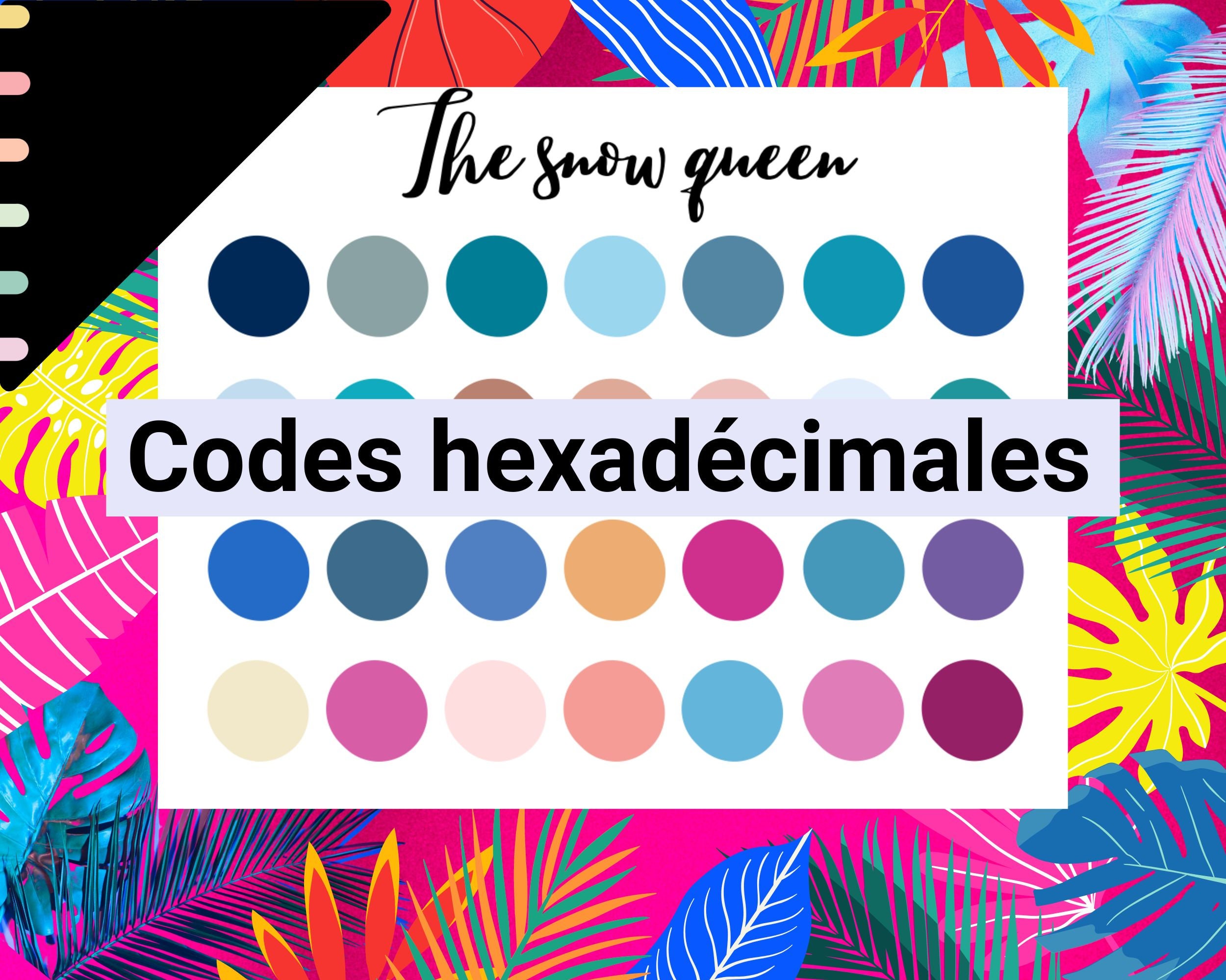 Color Palette of the Snow Queen Popular Hexadecimal Color - Etsy