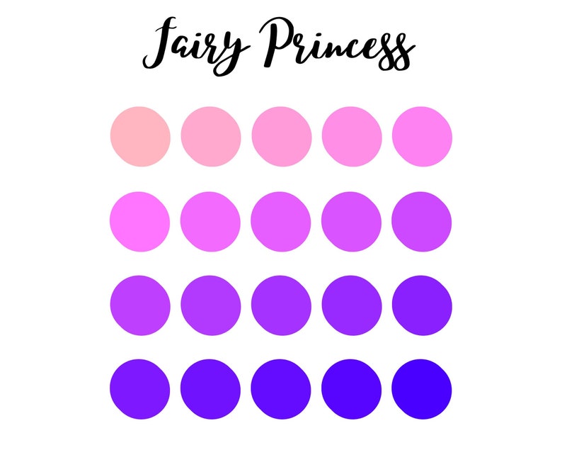 Procreate Fairy Princess Color Palette Hexadecimal Color Codes 40 ...