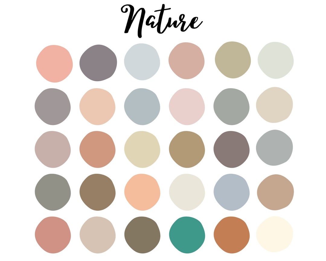 Procreate Nature 30 Colors Digital File Nature Color Palette Most ...