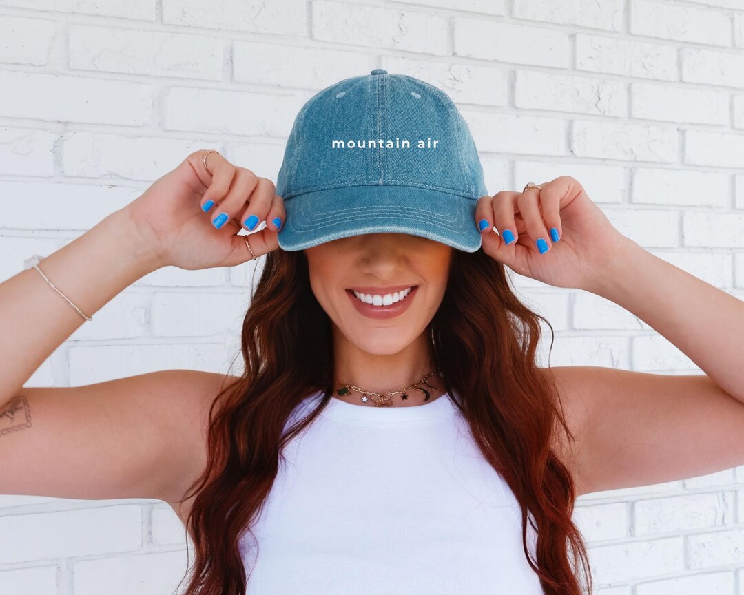 Mountain Air Embroidered Hat | Minimal Outdoors Hat - Etsy