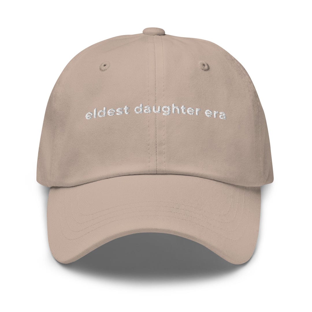 Eldest Daughter Era Hat | Stone Dad Hat With White Embroidery ...