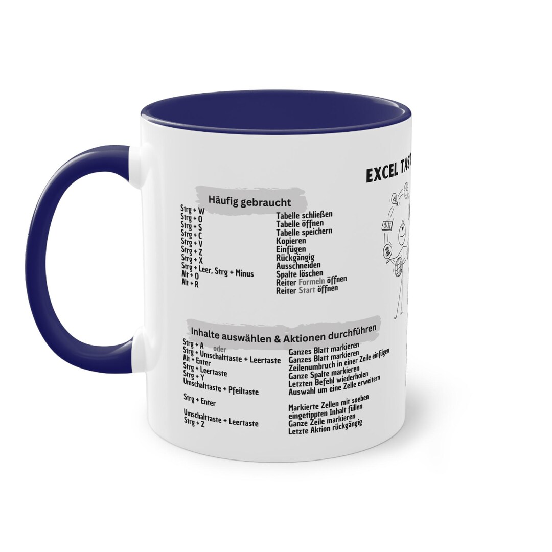 Excel Keyboard Shortcut Coffee Mug, Ceramic Mug; Coffee Mug, 11oz (0 ...