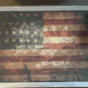 Completed- Worn American Flag Diamond Painting [with Frame] - Etsy