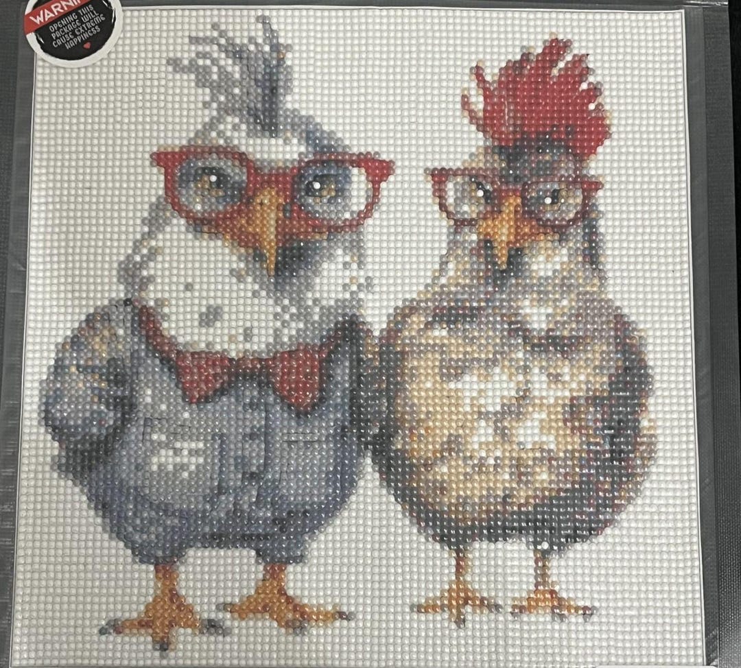 Completed Diamond Painting- Chickens on the Farm [withframe] - Etsy