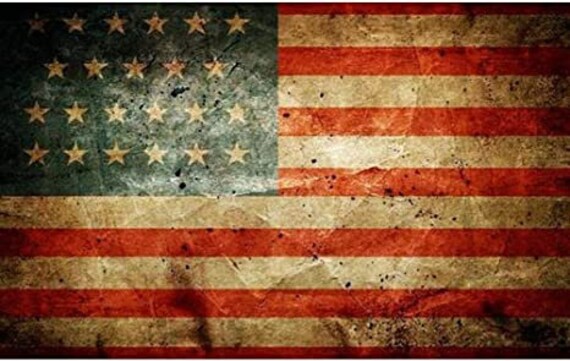 Completed Worn American Flag Diamond Painting with Frame - Etsy