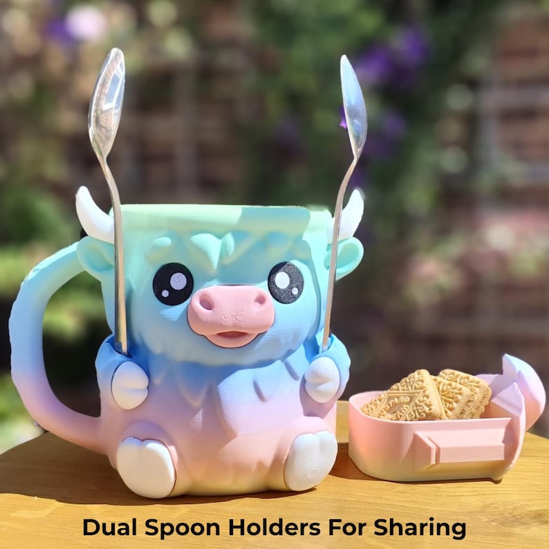 Highland Cow Ice Cream Pint Holder, Quirky Kitchen Decor, Animal Lover ...