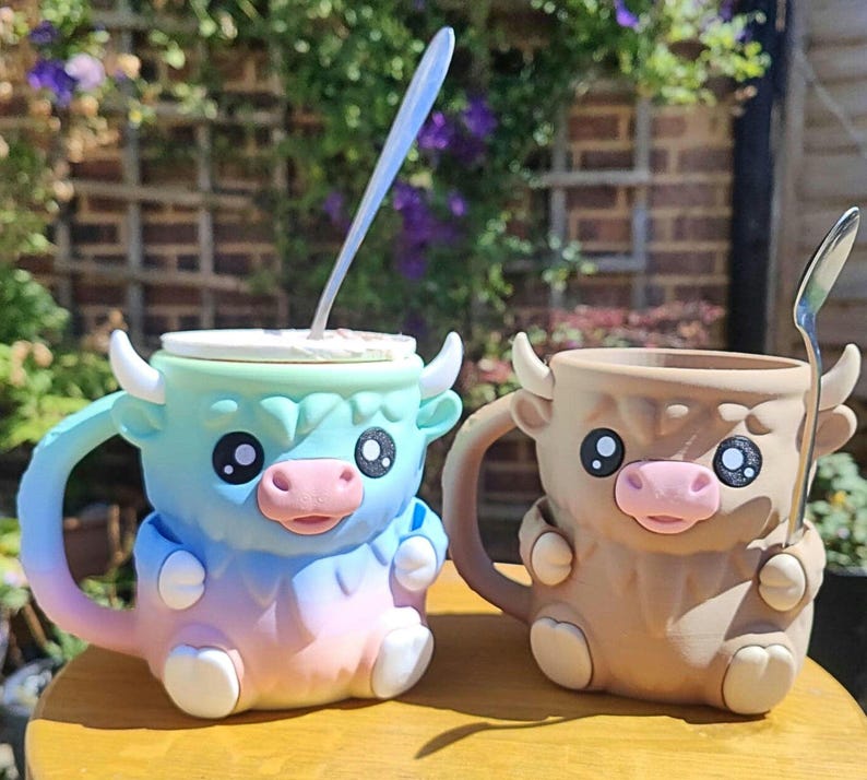 Highland Cow Ice Cream Pint Holder, Quirky Kitchen Decor, Animal Lover ...