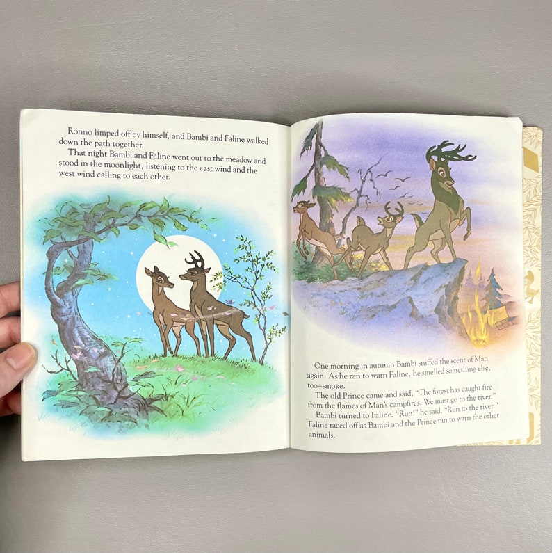 Vintage 1984 Bambi Little Golden Book: Walt Disney's Hardcover - Etsy