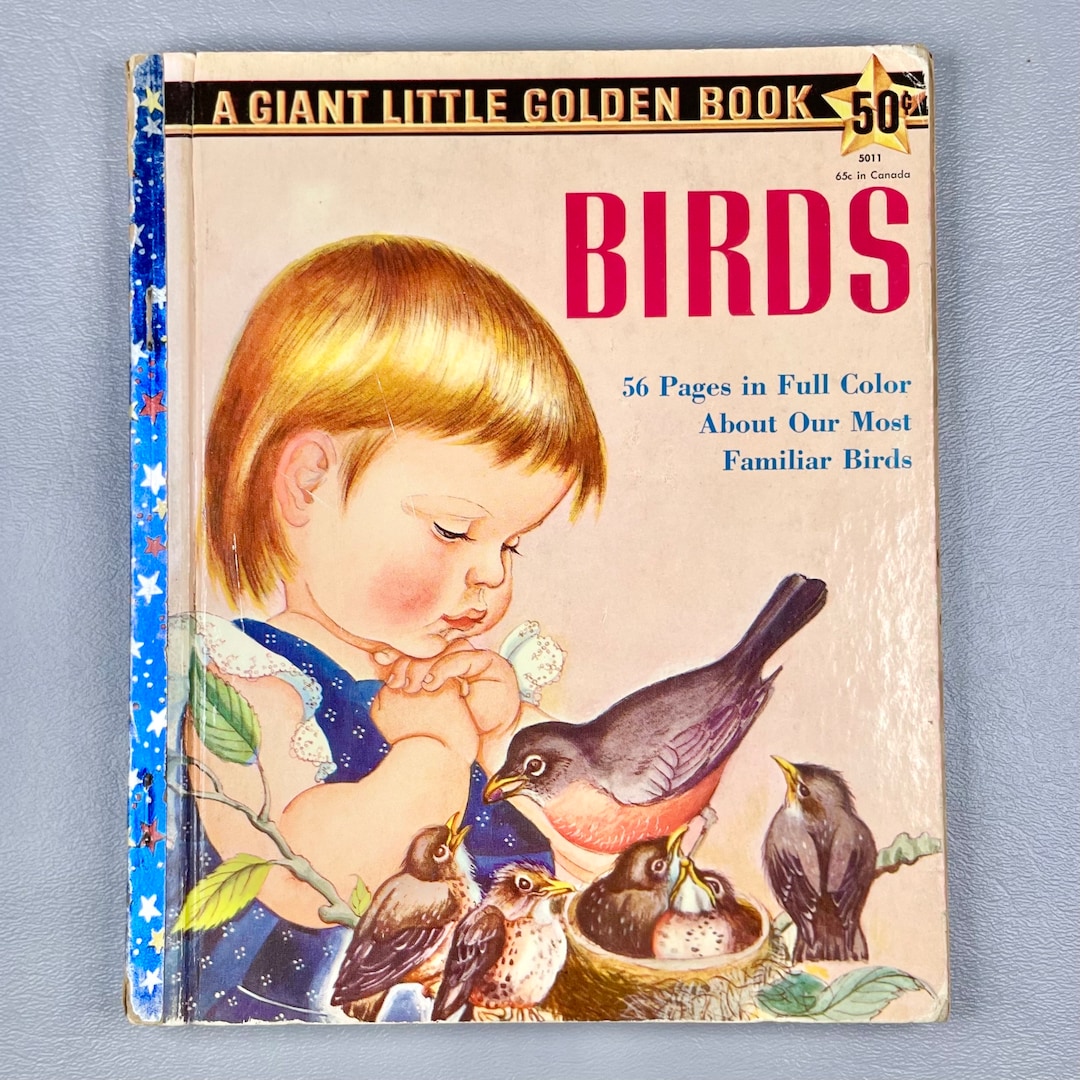 Vintage 1958 Little Golden Book "birds" - Children's Hardcover - Etsy