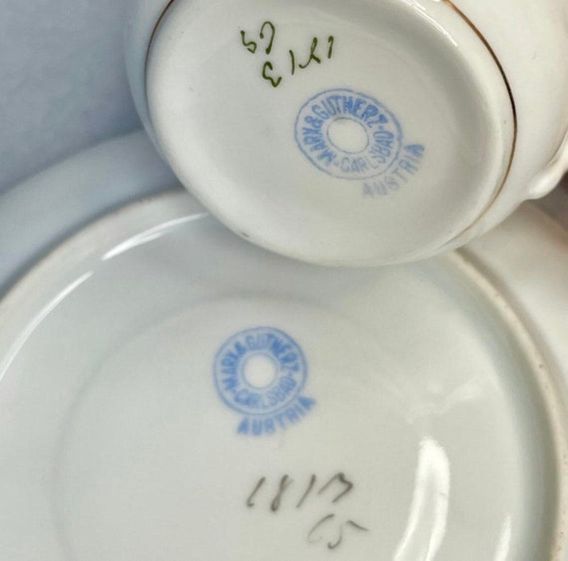 Antique Marx and Gutherz Carlsbad Austria Demitasse Cup and Saucer ...